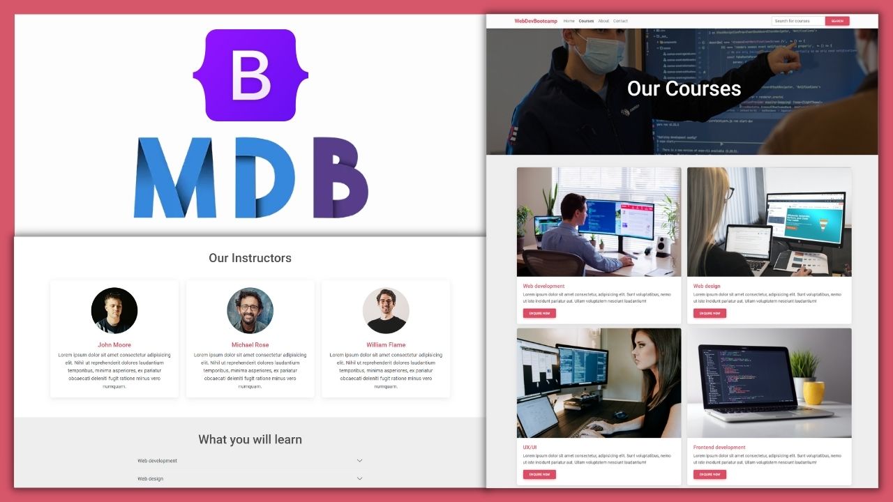 How To Make A Bootstrap 5 Website With Material Design Part 3 Ionut Cora